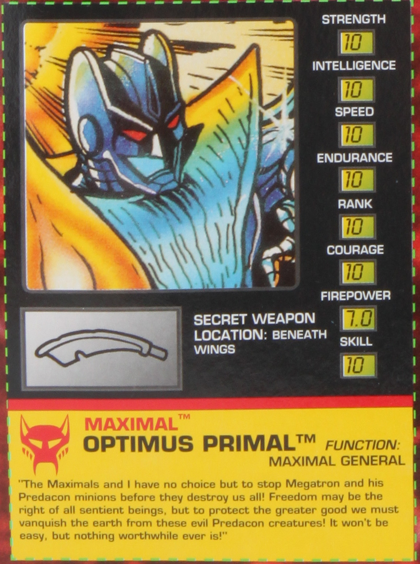 Versus Sets Optimus Primal vs. Megatron (Transformers, Beast Wars ...