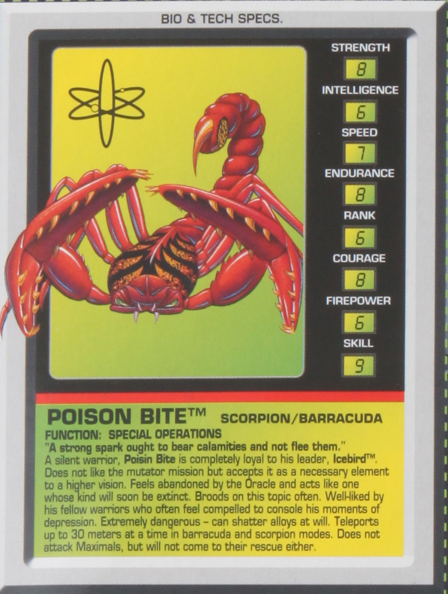 Deluxe Class Poison Bite (Transformers, Beast Wars, VS/Unaffiliated ...
