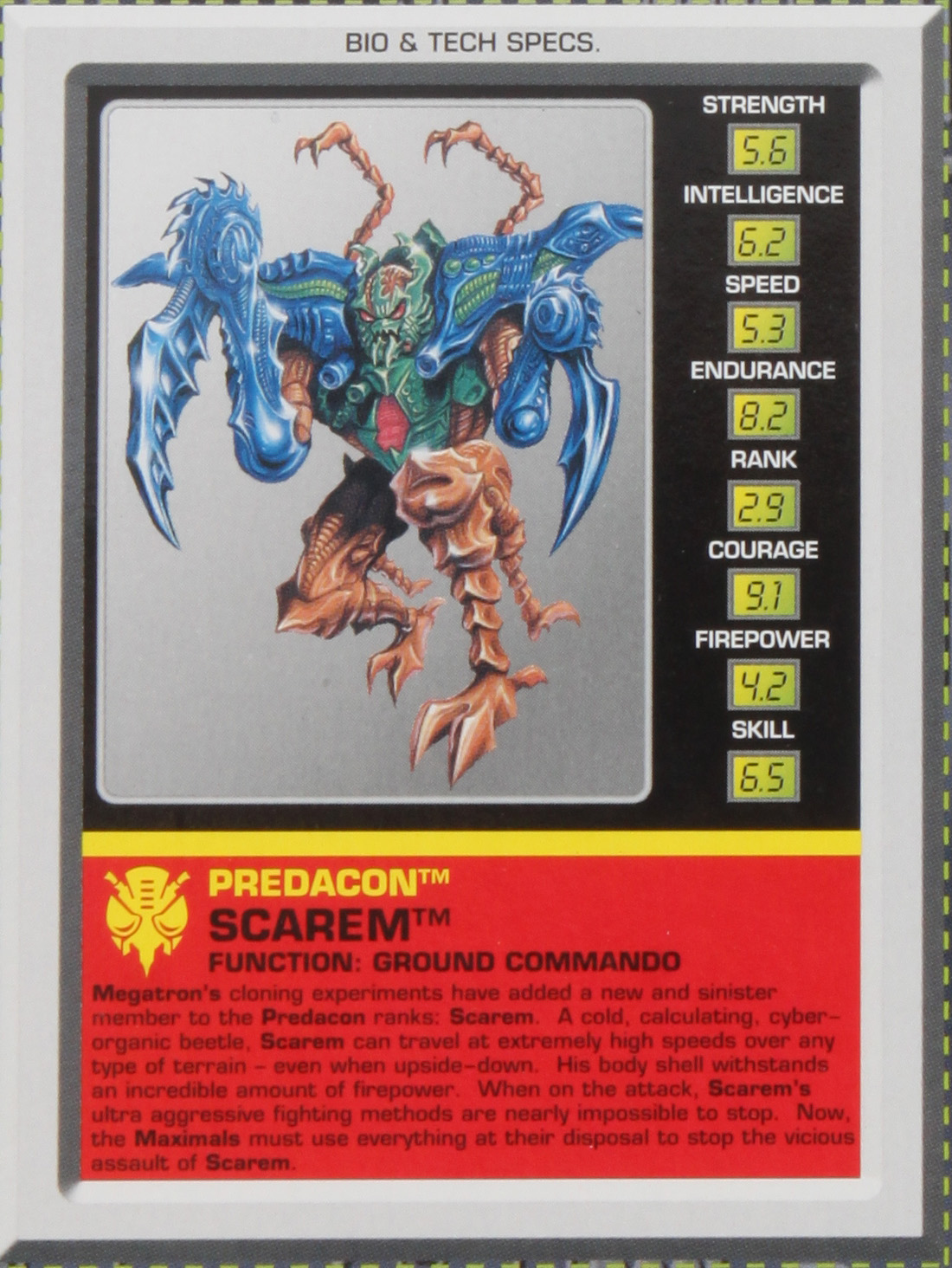 Basic Class Scarem (Transformers, Beast Wars, Predacon ...