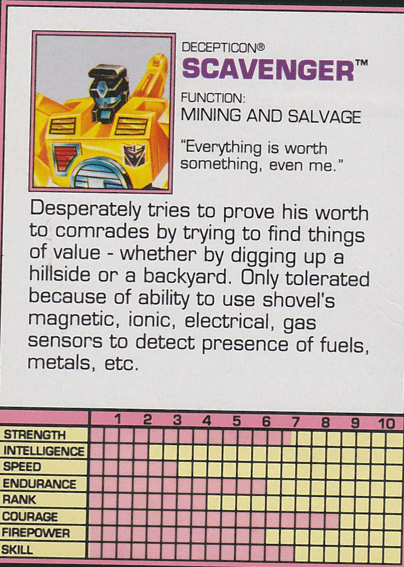 Constructicons (Devastator, G2, yellow) Scavenger (yellow) (&2 ...