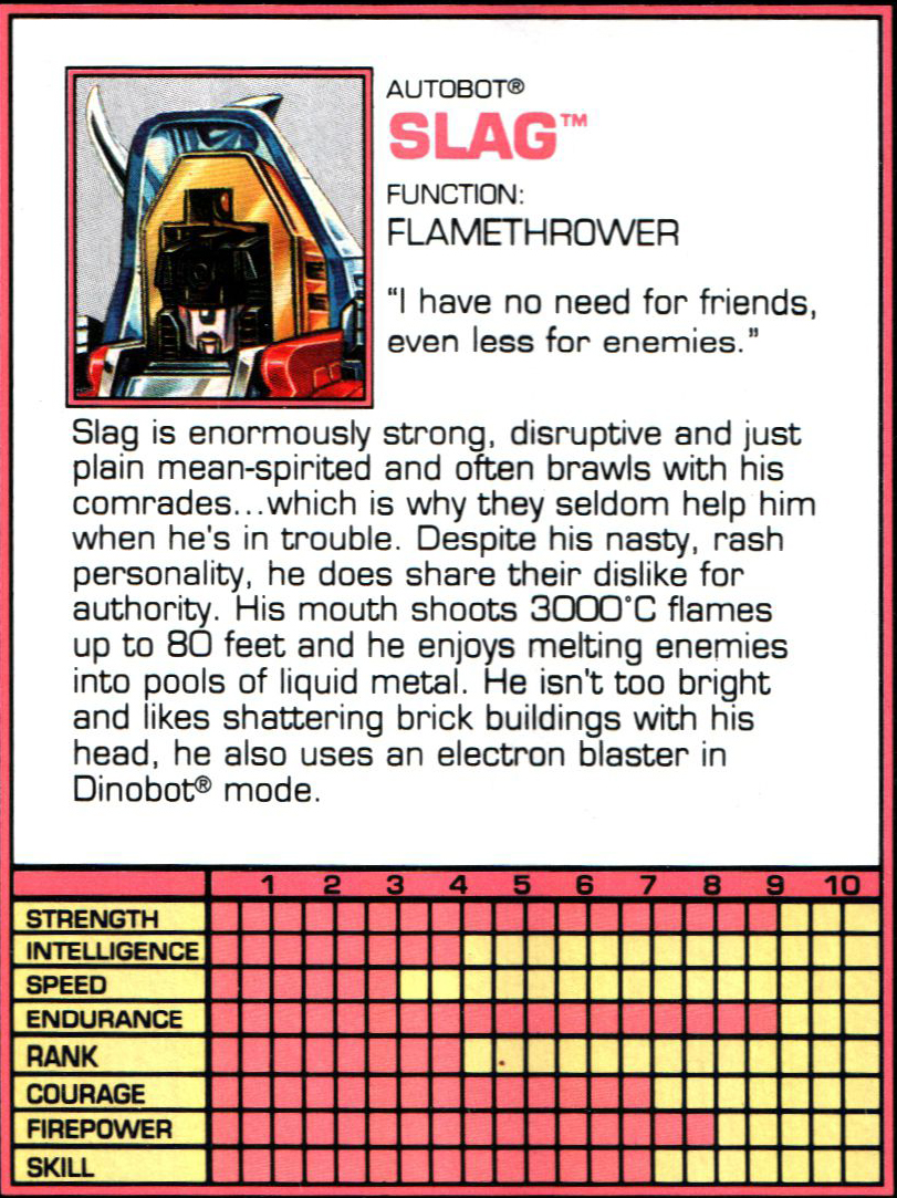 Dinobots Slag (green) (Transformers, G2, Autobot) | Transformerland.com ...