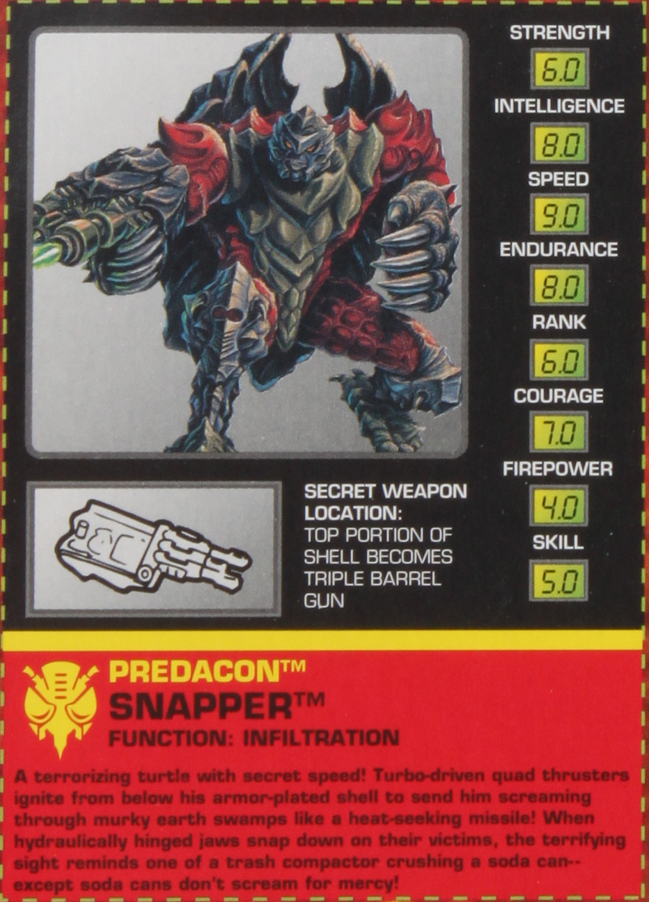 Basic Class Snapper (Transformers, Beast Wars, Predacon ...
