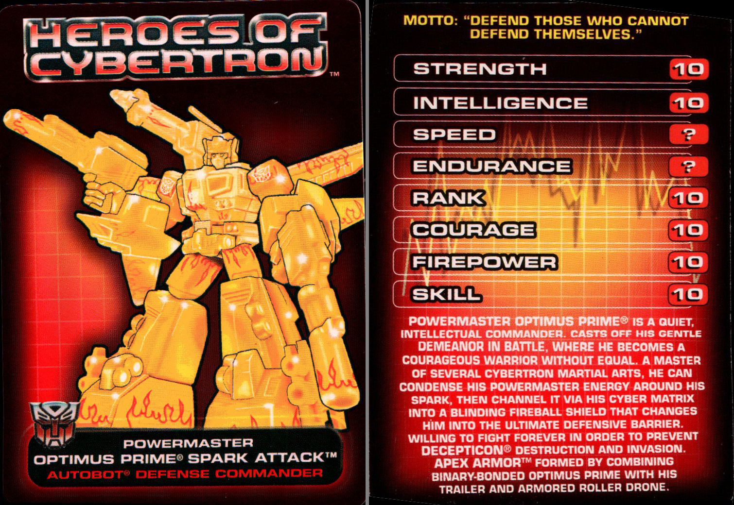 Wave 2 Spark Attack Powermaster Optimus Prime w/Apex Armor ...