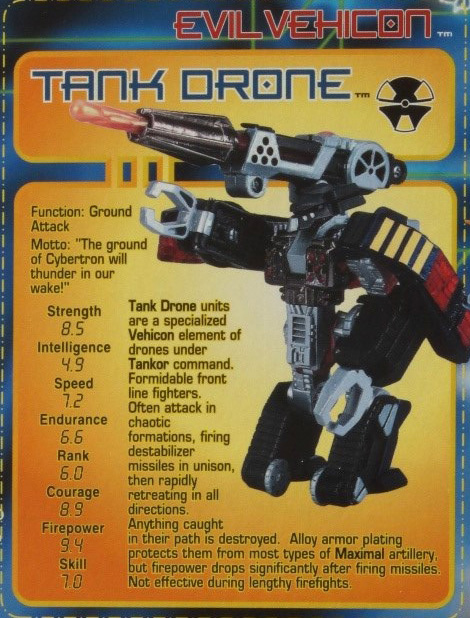 Basic Class Tank Drone (Transformers, Beast Machines, Vehicon ...