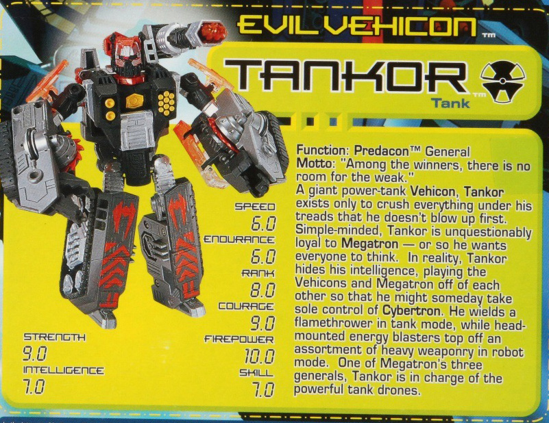 Mega Class Tankor (Transformers, Beast Machines, Vehicon ...