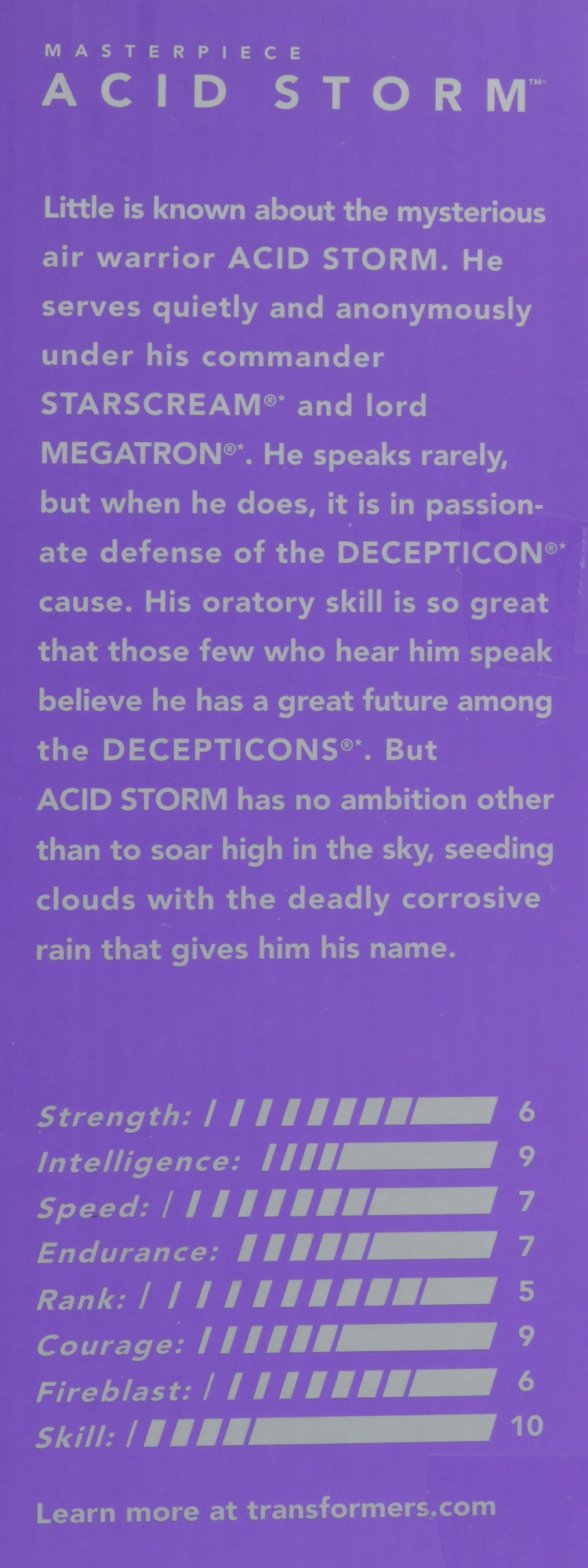 Masterpiece Acid Storm (MP-01) (Transformers, Masterpiece, Decepticon ...