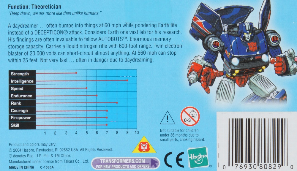 Series VIII Autobot Skids (Transformers, Commemorative Series (Reissue ...