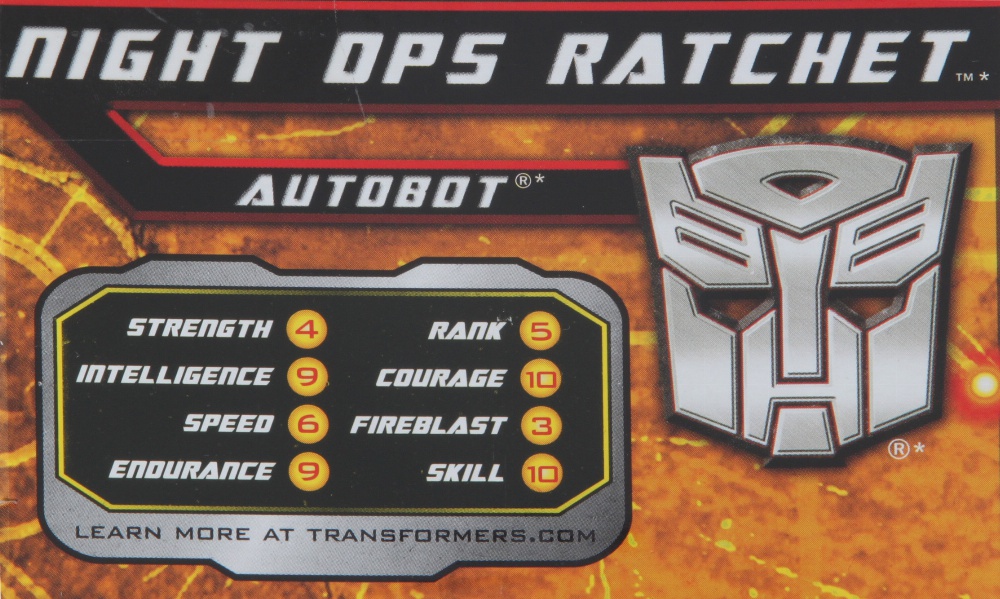 Voyager Class Night Ops Ratchet (Transformers, Transformers (2010 ...