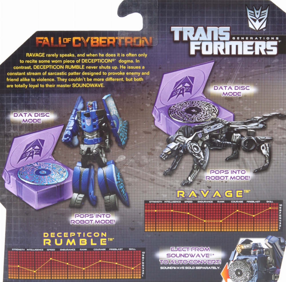 Legends Class Ravage & Decepticon Rumble (Transformers, Generations ...