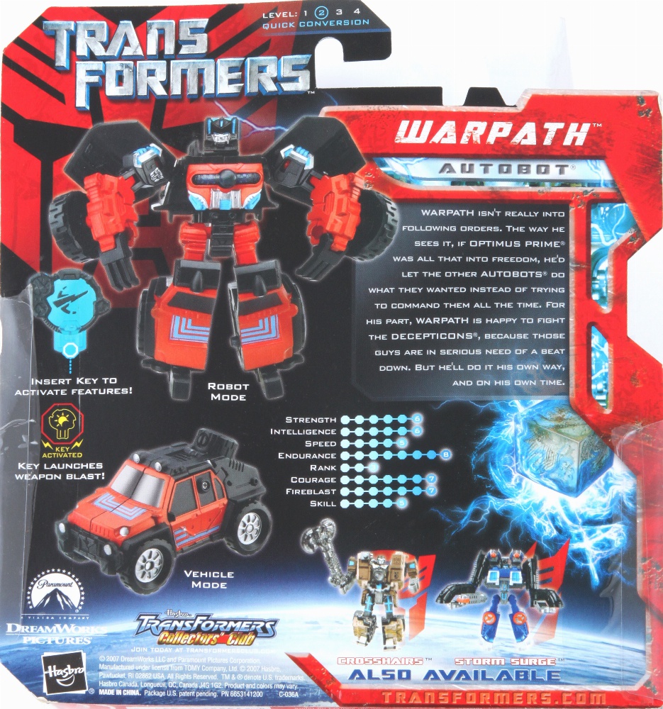 Scout Class Warpath (Transformers, Movie, Autobot) | Transformerland ...