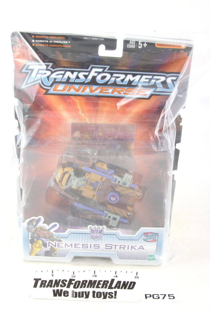 Packaged, not sealed Transformers® Universe Deluxe Class Nemesis Strika ...