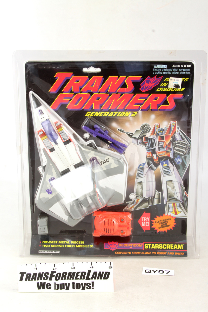 Packaged, not sealed Transformers® G2 Decepticon Jets Starscream SKU ...