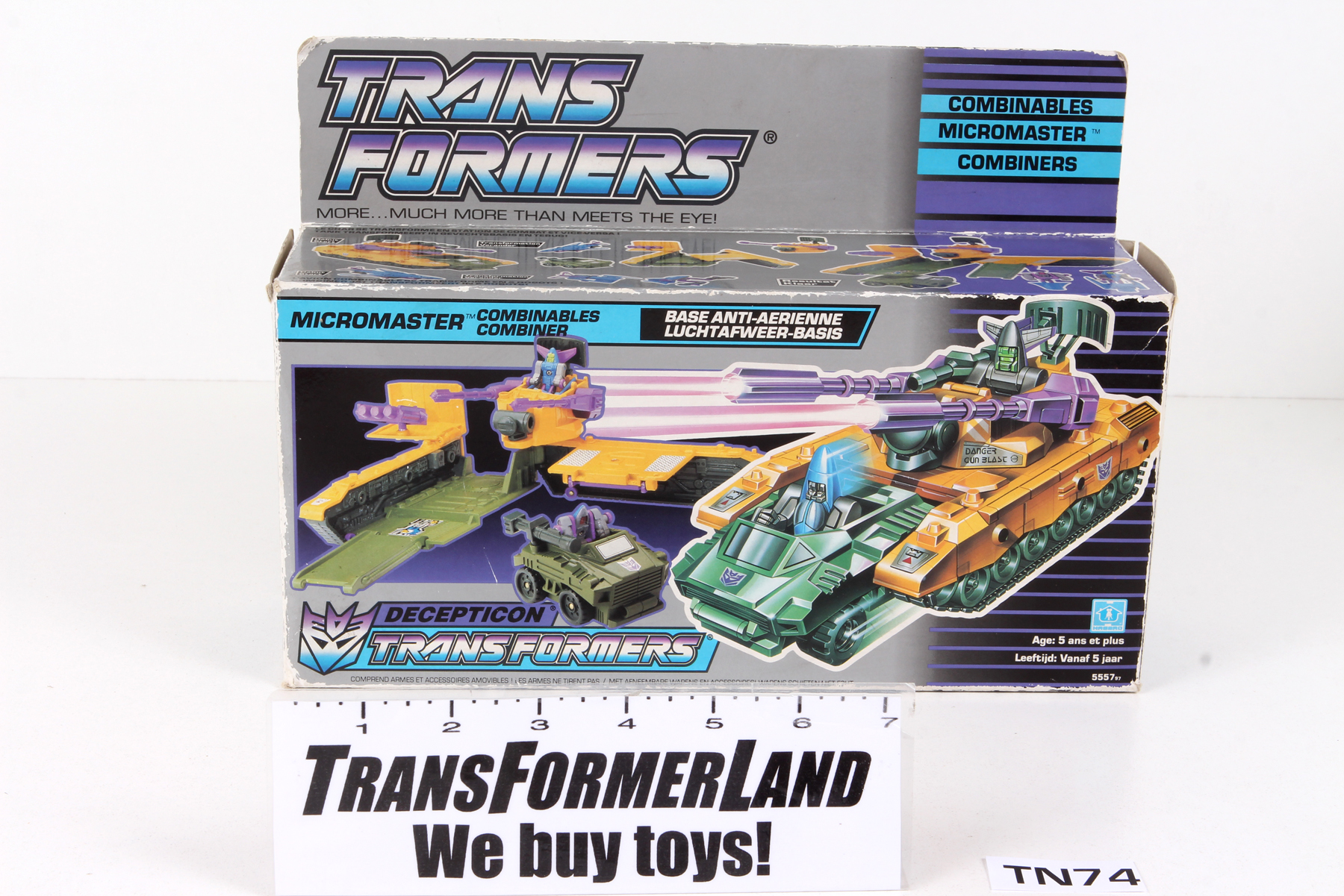 Transformers® G1 Anti-Aircraft Base with Blackout and Spaceshot Package ...