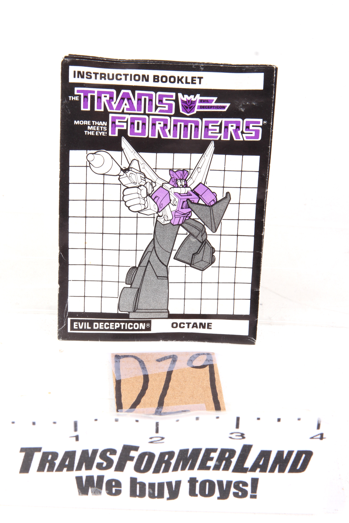 Transformers® G1 Octane Instructions SKU 356391 | Transformerland.com ...