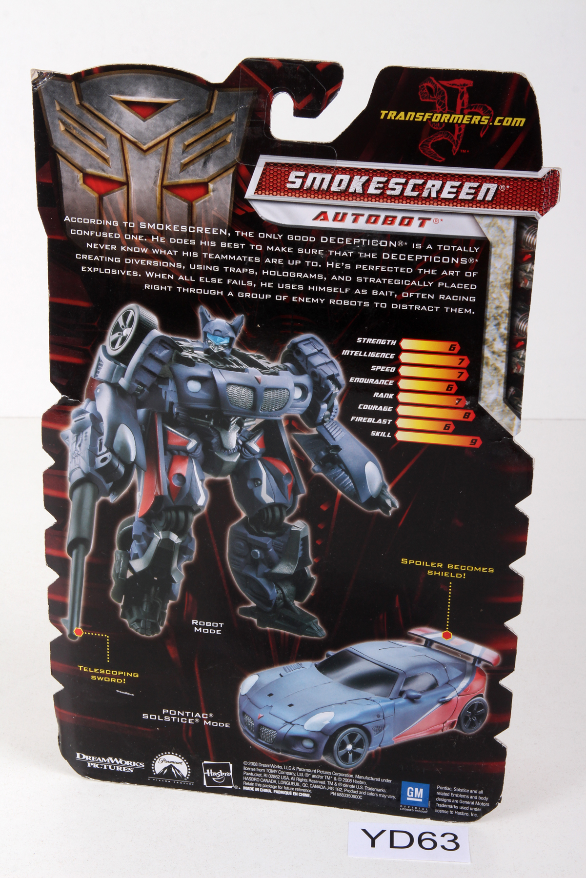 Smokescreen Transformers Prime Full Body