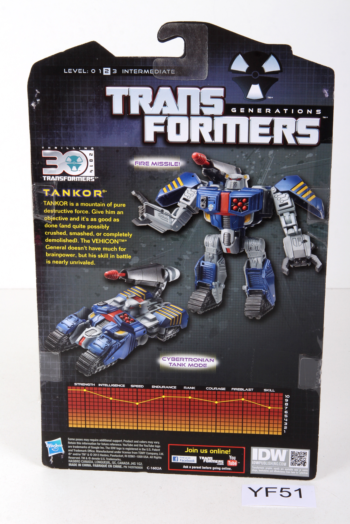 Packaged, not sealed Transformers® Generations Deluxe Class Tankor SKU ...