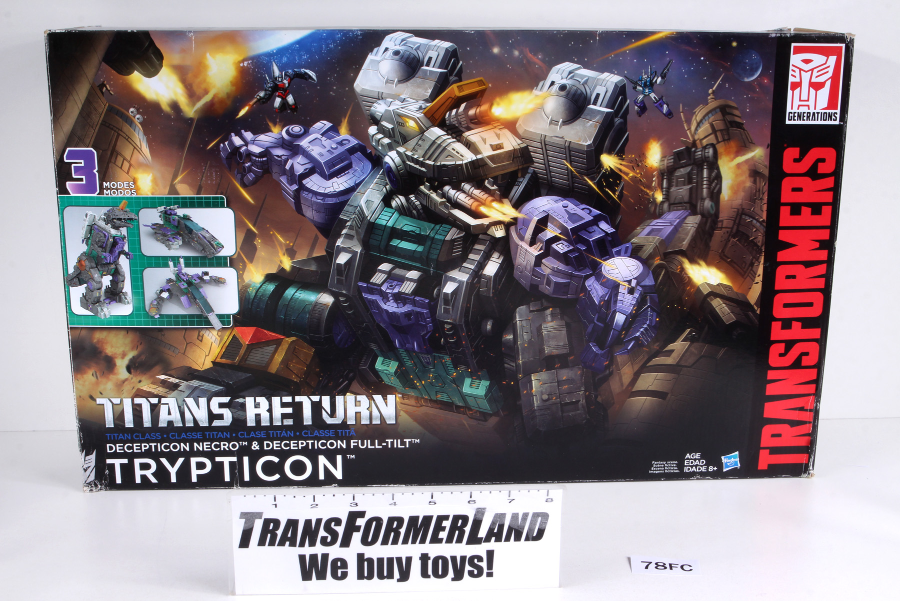 Packaged, not sealed Transformers® Generations - Titans Return Titan Class Trypticon ...