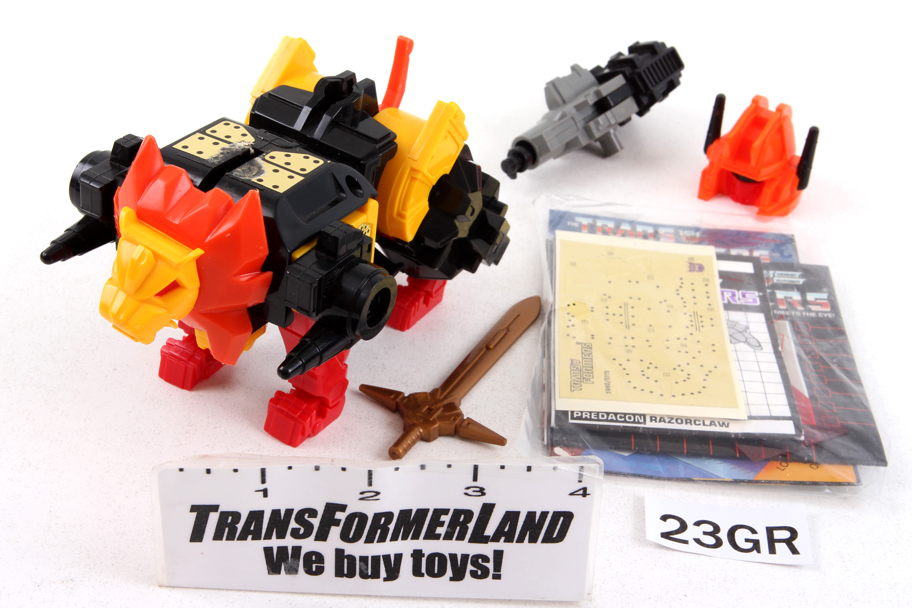 Complete Transformers® G1 Razorclaw SKU 391296 | Transformerland.com ...