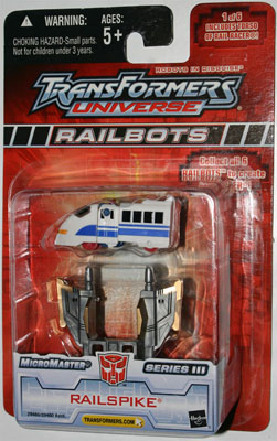 Series III Railbots (Rail Racer) Railspike (Transformers, Universe ...
