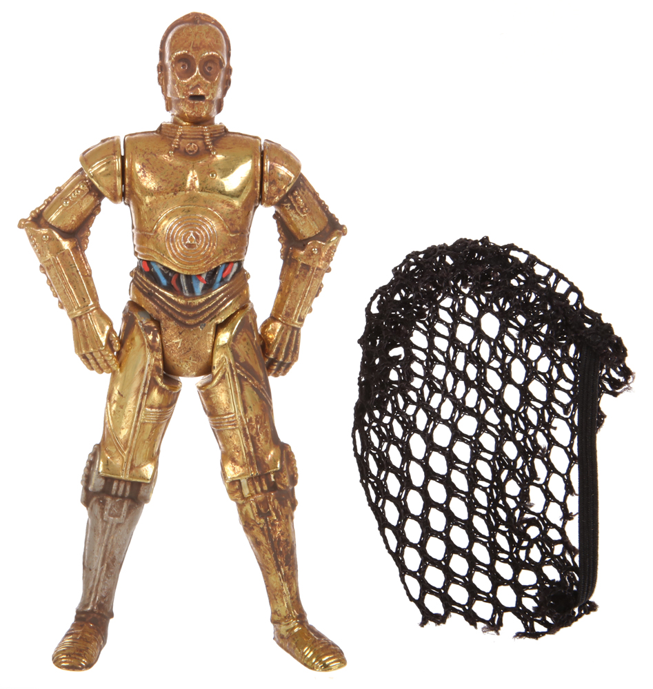 Action Figures C-3PO with Realistic Metalized Body and Cargo Net (Star ...