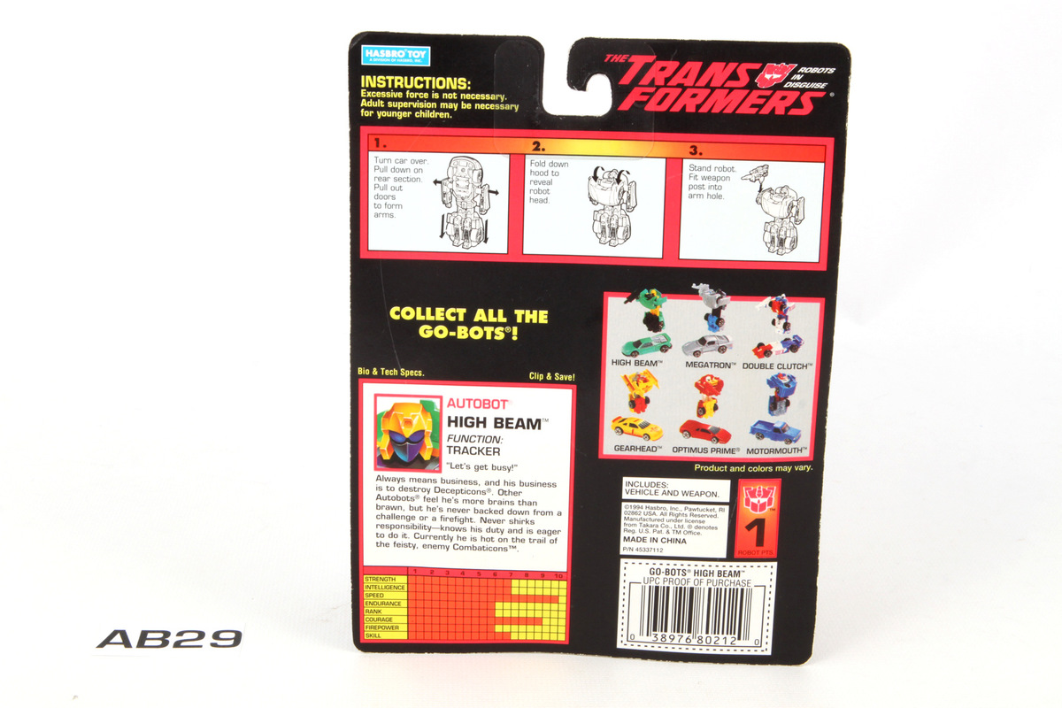 Transformers G2 High Beam Price [Go-Bots]