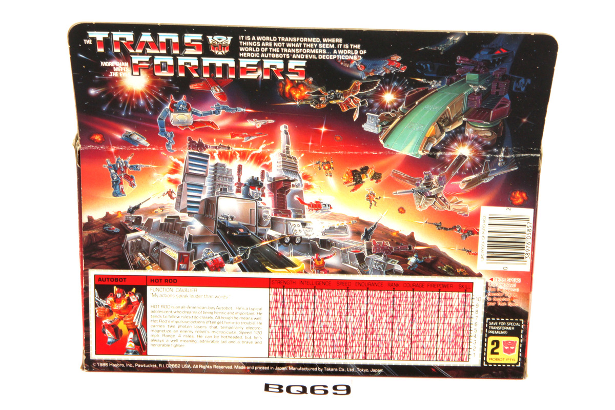 Transformers® G1 Hot Rod Package SKU 278024 | Transformerland.com ...