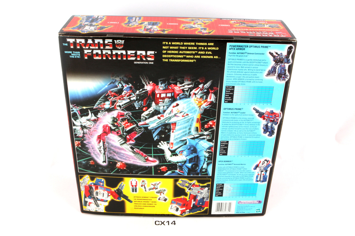 Transformers Re-Issues (US) PowerMaster Optimus Prime with Apex Armor ...