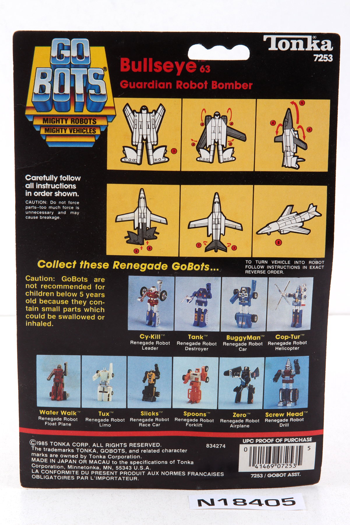 Sealed GoBots® Tonka GoBots Regular Bullseye SKU 396630 ...